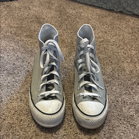 Converse | Shoes | Converse Gray Hightop Sneakers | Poshmark